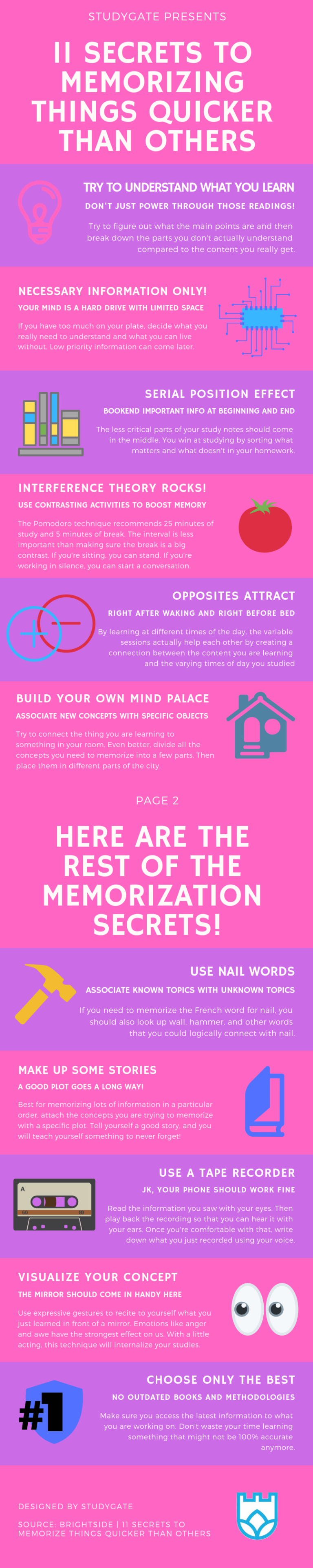 11 Secrets to memorizing things quicker than others - StudyGate Blog